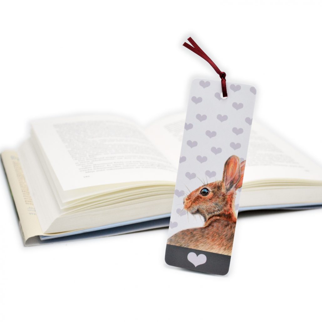 Hare Bookmark | JVH creative Fine Art | Coloured Pencil Art