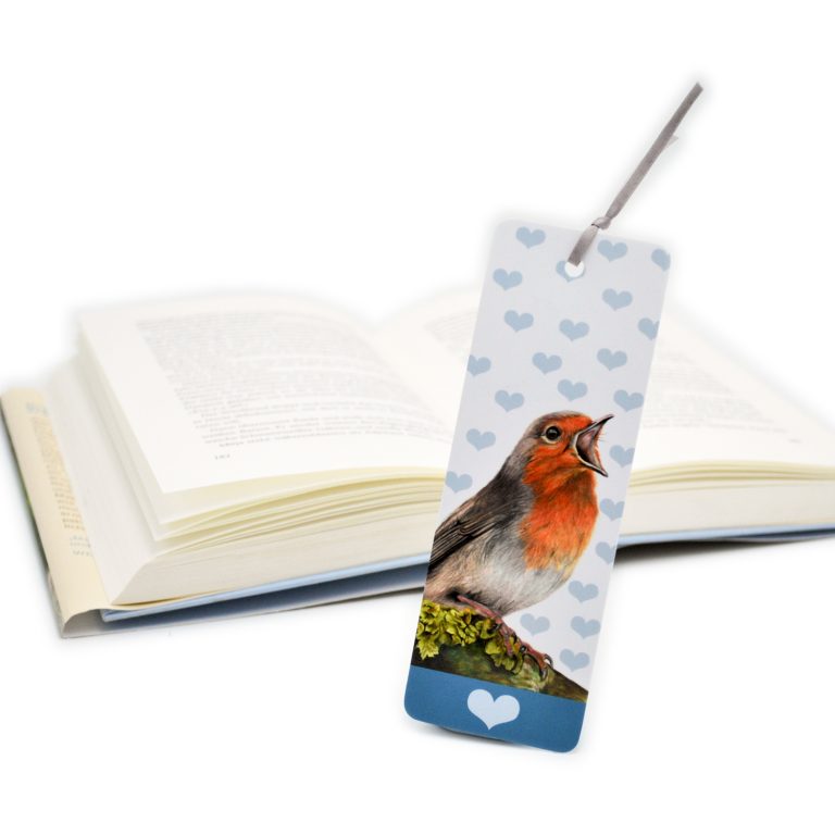 Robin Bookmark | JVH creative Fine Art | Coloured Pencil Art
